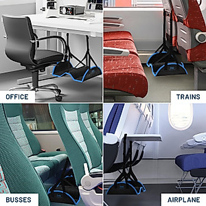 Everlasting Comfort Office Foot Rest for Under Desk - Ergonomic Cooling Gel Memory Foam Foot Stool Pillow for Work, Gaming, Computer, Office Cubicle and Home - Footrest Leg Cushion Accessories (Black)