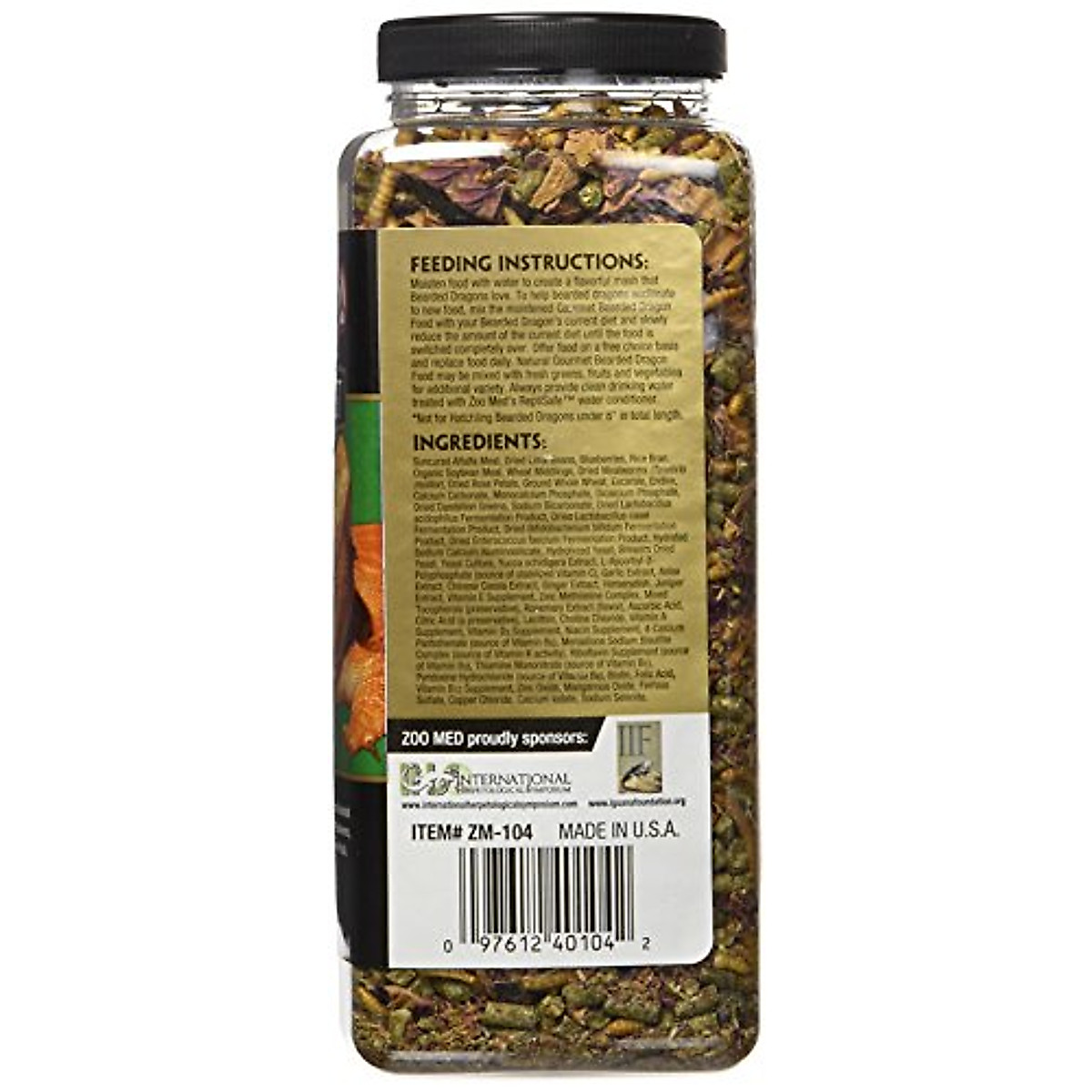 Zoo Med 5118 Gourmet Bearded Dragon Food, 15 oz