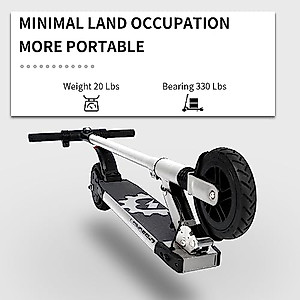 Electric Scooter Adults High Performance Kick Scooter,Portable Folding Commuting Electric Scooter (White)