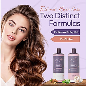 Nora Ross Garlic Shampoo with Chamomile Scent for Normal to Dry Hair, Thickening & Volumizing Formula, All Natural Care against Excess Hair Loss - 32 Oz