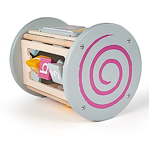 Bigjigs Toys, FSC Certified Rolling Activity Centre, Wooden Toys, Baby Activity Centres, Wooden Shape Sorter, Toddler Toys, Baby Toys, Baby Wooden Toys, Wooden Activity Cube for 1 Year Olds