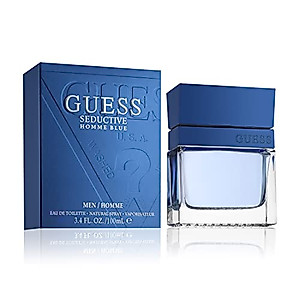 GUESS Fragrance Seductive Homme Blue Eau De Toilette Spray for Men, 3.4 fl oz