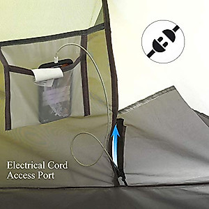 HUI LINGYANG 6 Person Easy Pop Up Tent,12.5’ x 8.5‘ x53.5,Automatic Setup,Waterproof, Double Layer,Instant Family Tents for Camping,Hiking & Traveling,Green