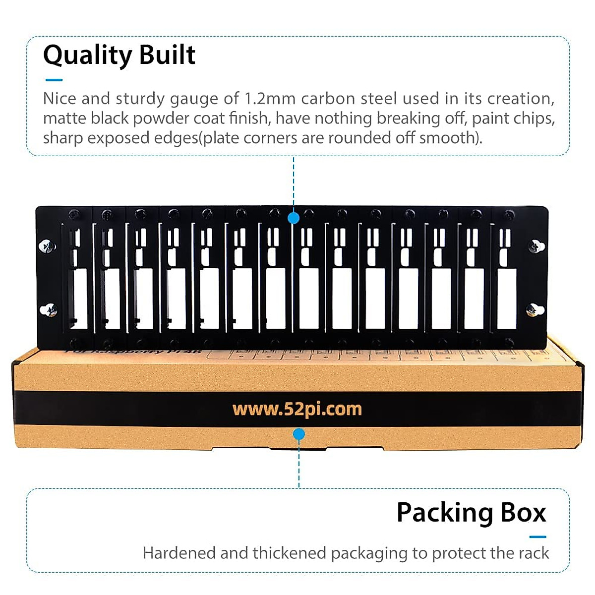 GeeekPi 19 inch 3U Rack Mount for Raspberry Pi 4B, 19" Server Mount Supports 1-14 Units with Pi Fans, Aluminum Heatsinks, Micro HDMI to HDMI Boards, TF Card to FPC Boards for Raspberry Pi 4B