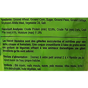 Vitakraft Raviolos Small Animal Treat - Made with Real Vegetables - For Rabbits, Guinea Pigs, and Hamsters Brown 5 Ounce (Pack of 1)