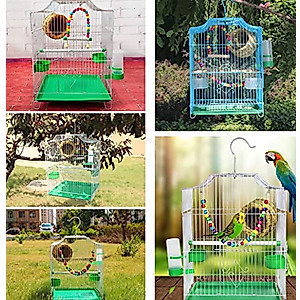 6 Pcs Automatic Bird Water Bottle,Bird Water Bottle Drinker Container Food Dispenser Hanging in Birds Cage for Parrots Budgie, Cockatiel, Lovebirds (140ML)
