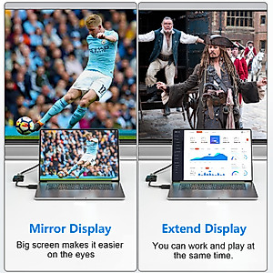 TSUPY 𝐃𝐢𝐬𝐩𝐥𝐚𝐲𝐏𝐨𝐫𝐭 to HDMI Adapter Converter 4K UHD, DP (Source) to HDMI (Monitor) Cable Gold Plated Converter Displaylink Cord Compatible for PC, Projector, HDTV and More Display Devices