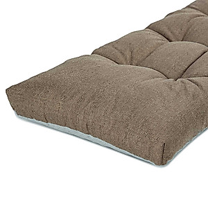 SEKUMDAN Bench Cushion Outdoor Chair Lounge Cushions Durable Non-Skid Tufted Overfilled Seat Pad for Porch Swing Piano Loveseat Outdoor Indoor Furniture (36 in L x 14 in W x 2.5 in T, Tan)