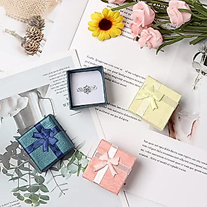 Ira Pollitt 30 PCS Gift Box Set Ring Small Ring Gift Box Sturdy Cardboard Cube Box for Ring Earring Jewelry Pendants, Necklaces for Christmas, Birthday, Anniversaries,Valentine’s Day(1.6 x 1.2 in)