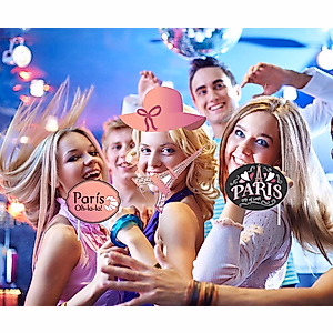 30 pcs Paris Photo Props Paris Party Photo Booth Props Kit Paris Themed Decoration French Photo Booth Props, Eiffel Tower, for oh la la Baby Shower Birthday Paris Theme Party Supplies