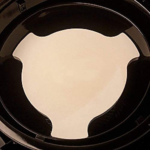 BBQ Future 17" Heat Deflector Stone, Heavy Duty Ceramic Pizza Stone, Plate Setter, Heat Diffuser Plate Compatible for Char-Griller 6201, Fits 20" AKORN Kamado Grill, Large Big Green Egg and More