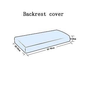 GWTYR Hotel Couch Seat Slipcover Protector,1/2/3/4 Seater Seat Cushion Protector,Stretch Sofa Cushion Covers,Premium Stretchy Protect Couch Cushion-Blue_Backrest_Cover