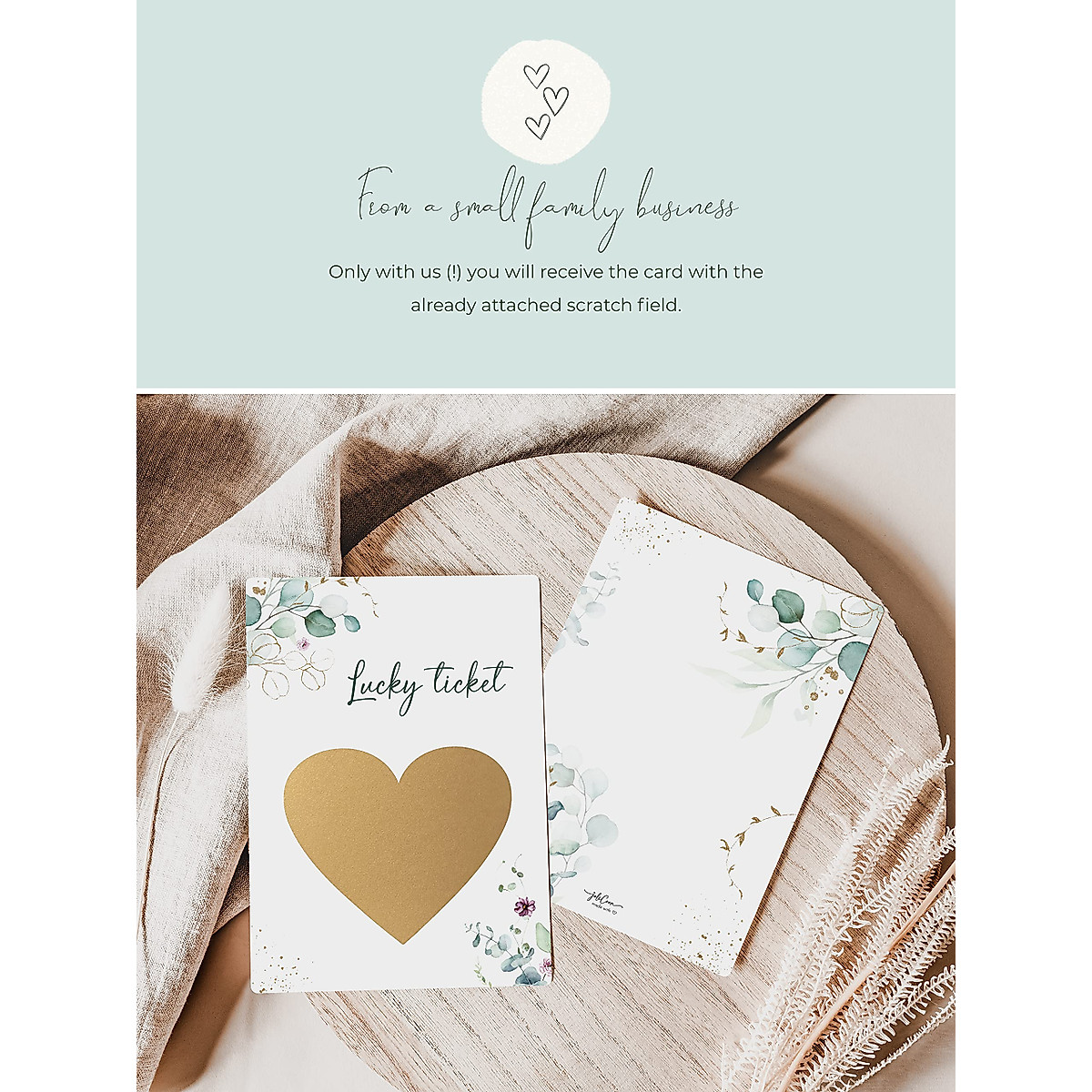 Joli Coon Will you be my bridesmaid scratch card - Bridesmaid proposal with envelope - Eucalyptus