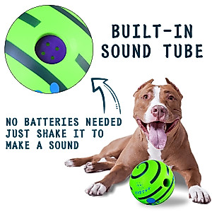KKBDOO Squeaky Ball for Dogs, Interactive Dog Toys for Boredom, Pet Toys for Dogs, Fun Engaging Sounds Wiggle Ball, Active Rolling Ball Dog Toys for Small Dogs-2.75 inch