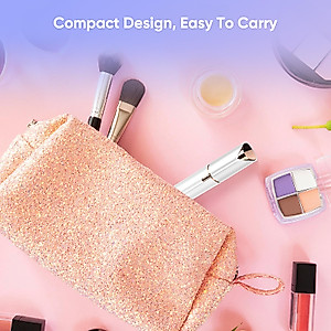 Facial Hair Remover for Women- as Seen on TV Painless Face Shaver -Mini Hair Remover, Electric Razor Shaver Portable Bikini Epilator for Lips, Chin, Armpit, Peach Fuzz, Fingers, Neck, Cheek (White