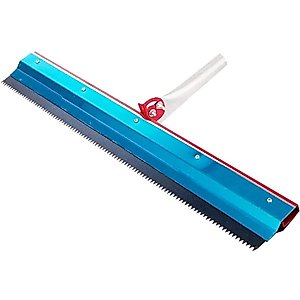 Aitoserlea Stainless Steel Notched Squeegee Epoxy Cement Scraper Painting Coating Self Leveling Flooring Gear Rake Construction Hand Tools (Scraping Teeth Height 5MM)