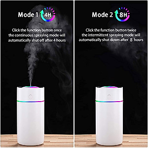 Mini Humidifier, Cool Mist Portable Mini USB Humidifier for Plants Car Baby Bedroom with Auto Shut-Off, Best Personal Humidifier (320ML-White)