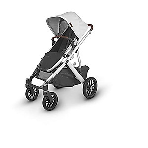 UPPAbaby Vista V2 Stroller - Bryce (White Marl/Silver/Chestnut Leather) + Piggyback for Vista & Vista V2