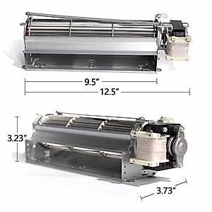 Hongso GFK4 FK4 GFK4A GFK4B Replacement Fireplace Blower Fan KIT with Ball Bearings for Heatilator NDV4236I, Majestic, Vermont Castings, Monessen, CFM, Northern Flame