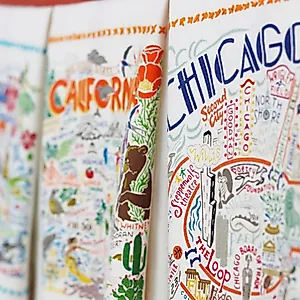 Catstudio New Jersey Dish Towel - U.S. State Souvenir Kitchen and Hand Towel with Original Artwork - Perfect Tea Towel for New Jersey Lovers, Travel Souvenir