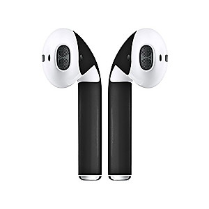 AirPod Skins, Silicone Charging Case Cover, Eartips Bundle (Matte Black)