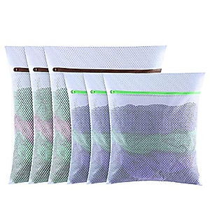 GOGOODA 10 Pack Mesh Laundry Bags,6 Pack Fine Mesh Laundry Bags and 4 Bra/Sock Wash Bags