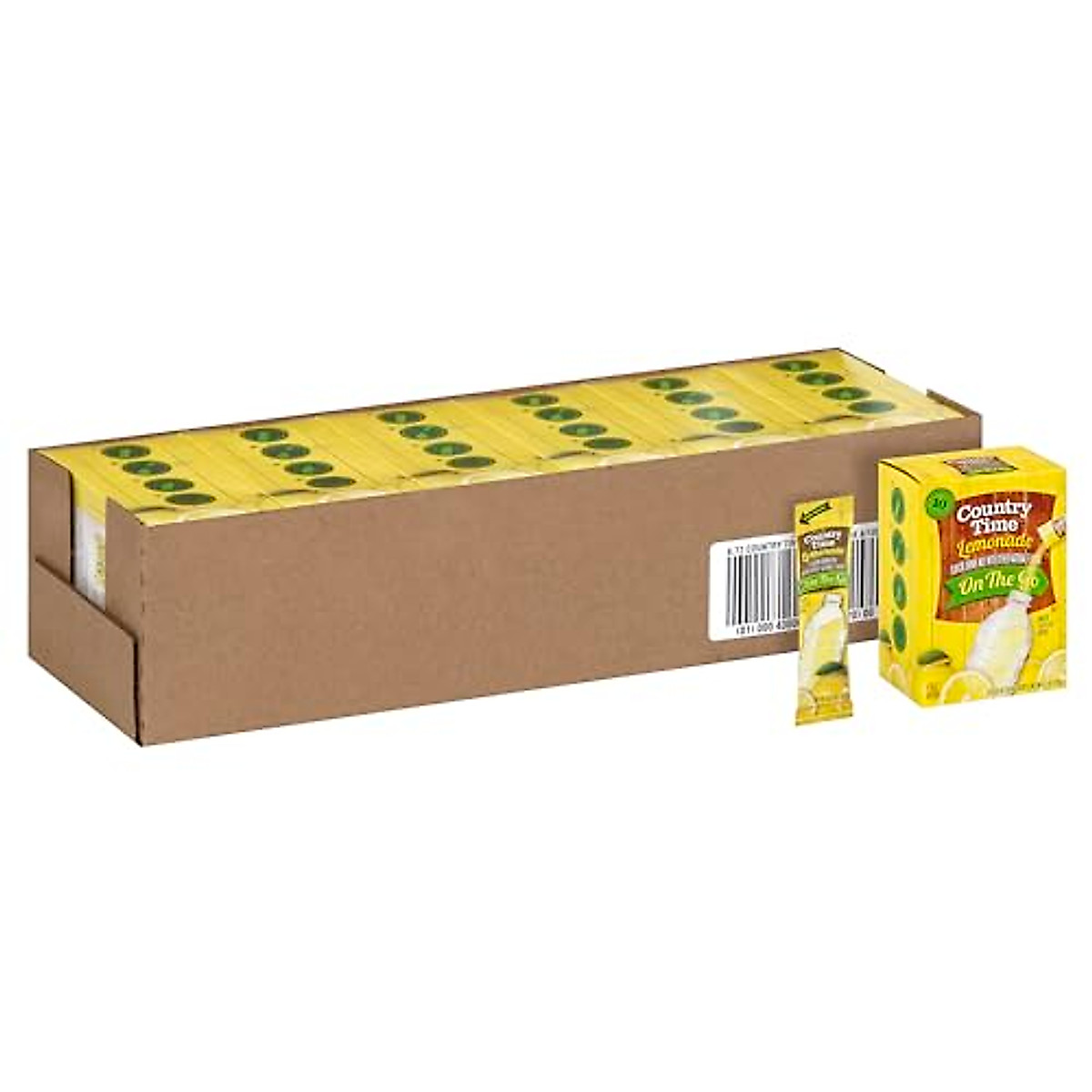 Country Time Sugar Sweetened Lemonade On-The-Go Powdered Drink Mix, 10 Count (Pack of 6)