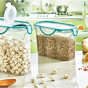 Food Storage Containers Airtight Plastic Containers for Pantry and Kitchen Organization Snack-Cookie Containers Plastic Storage Bins with Silicone Lid Durable Leak Proof BPA FREE Made in TURKEY 1.2LT