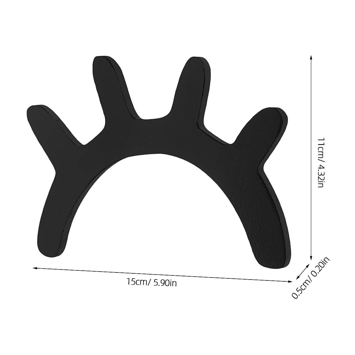 VOSAREA 2pcs Sleepy Eyes Wall Decor Wooden Eyelash Bedoom Wall Decoration Sleepy Eyes Wall Stickers Art Decals for Nursery Baby Room Kids Bedroom, Black