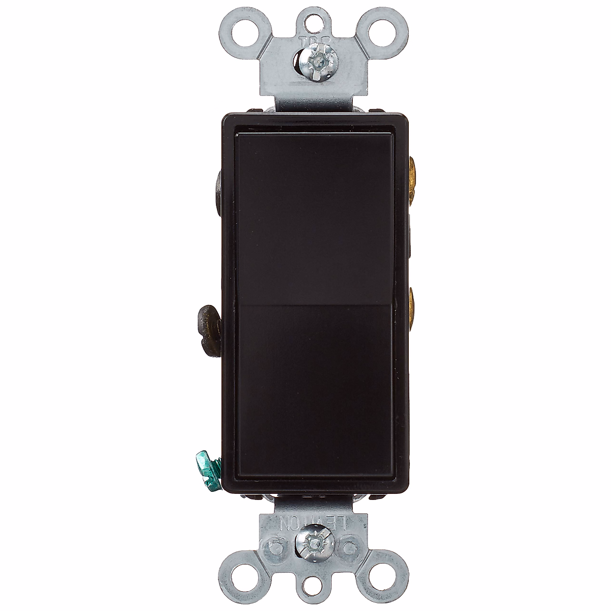 Leviton 5604-2E 15 Amp, 120/277 Volt, Decora Rocker 4-Way AC Quiet Switch, Residential Grade, Grounding, Black