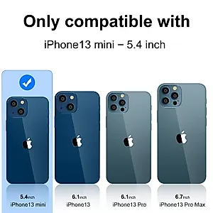 KSWOUS Sparkly Glitter Case for iPhone 13 Mini 5.4 Inch with Screen Protector[2 Pack] + Camera Lens Protector[2 Pack], Soft Protective Clear Cases for Women Girls Cute Shockproof Bling Phone Cover