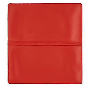 Red Vinyl Checkbook Cover, Top Tear Personal Vinyl Checkbook Cover