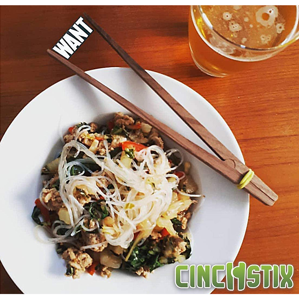 Kids Chopsticks, training, learning, helper, CinchStix Black Walnut - Fun, Easy Chopsticks, 2pair