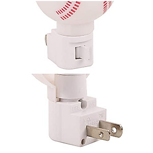 2 Pack Warm White - Upgraded Version LED Plug-in Night Light for Kids - Baseball Shaped Lamp Take Good Care Children Sleep