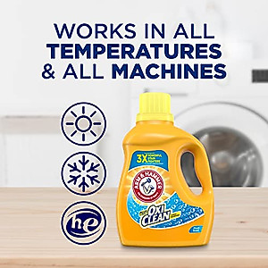Arm & Hammer Plus OxiClean Fresh Scent, 77 Loads Liquid Laundry Detergent, 100.5 Fl oz
