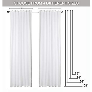 Farm House Curtain-Cotton Textured Slub fabric 50x84 -White, Cotton Curtains,2 Panels Curtain,Tab Top curtains,Room Darkening Drapes,Curtains For Bedroom,Curtains For Living Room,Curtains Set of 2