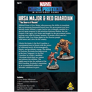 Atomic Mass Games Marvel: Crisis Protocol Red Guardian & Ursa Major Character Pack - Winter Guard Powerhouses, Tabletop Superhero Game, Ages 14+, 2 Players, 90 Minute Playtime, Made