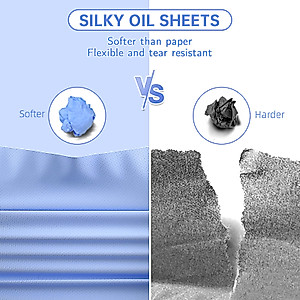 Great Absorbent Oil Blotting Sheets for Face - 10% Larger Oil Control Film 4pk/200 Makeup Friendly Blotting Paper for Oily Skin, High-Performance, Tear-proof Oil Absorbing Tissues