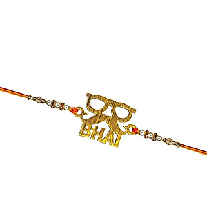 USA HOUSE Set of 1 Rakhi for Brother, Rakhi Bracelet Brother and Rudraksha Designing Rakhi, Raksha Bandhan Rakhi Gift, Wrist Bands for Loving Sibling/ Brother Sister, Father, & Friends, multicolored