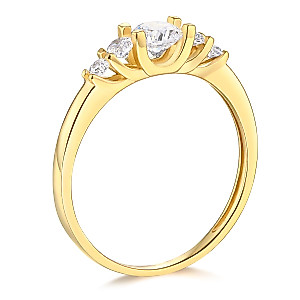 14k Yellow Gold SOLID Wedding Engagement Ring - Size 8.5