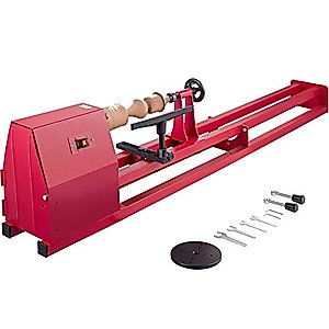 VEVOR Wood Lathe, 14''x40'' Power Lathes, 0.5HP Wood Lathe Machine, 1 Phase Benchtop Lathe, Excelsior Wood Lathe, 810, 1180, 1700, 2480 Rpm Power Wood Lathes with 3 Chisels 2 Wrenches and Accessories