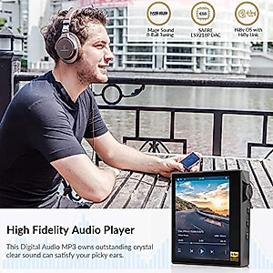 HIDIZS AP80 High Resolution Lossless MP3 Music Player with LDAC/aptX/FLAC/Hi-Res Audio/FM Radio, Hi-Fi Bluetooth Audio Player with Full Touch Screen (Black)