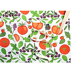 Pookie Home Pomodori Apron | Double Pockets, Adjustable Straps Unisex Bib Apron | Premium Durable Fabric | Comfortable for Kitchen, Chef, Server, Barber, Stylist, Grill