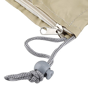 Round Garden Table Cover, 50 Inch Waterproof Round Patio Table Cover, 127 × 58 CM, Dustproof Patio Furniture Covers Tear-Resistant for Outdoor Furniture(Beige)