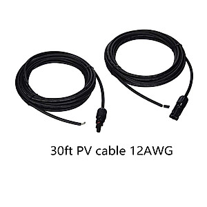 200W 12V Mono Solar RV Kits with 20A PWM Charge Controller/Mounting Brackets/12AWG Solar Cables/ 8AWG Tray Cable/Cable Entry housing（200W 20A Kit