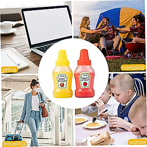 KUYYFDS Mini Ketchup Bottles, 25ml Mini Condiment Bottles, Honey Mustard Bottles, Office Worker Portable Sauce Container, Bento Box, Condiments, Mayonnaise Syrup,8 Pcs Spice Jars