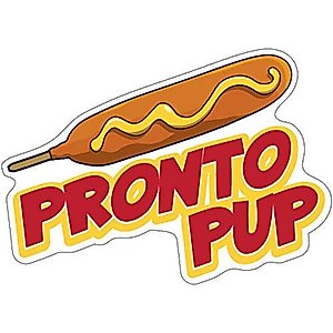 SignMission Pronto Pup Concession Stand Food Truck Sticker, Decal Size: 12"