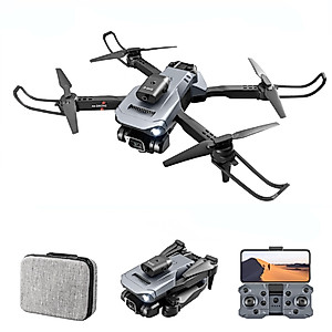 ZELARO Foldable FPV Drone with 4K Camera for Adult Beginners 14+, Quadcopter RC Mini Drone UAV WiFi Remote Control Drone Toys with Battery, Altitude Hold, Gesture Control, Toys Gift for Adults - Grey