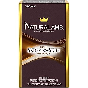 TROJAN NaturaLamb Luxury Latex-Free Condoms, 10 Count