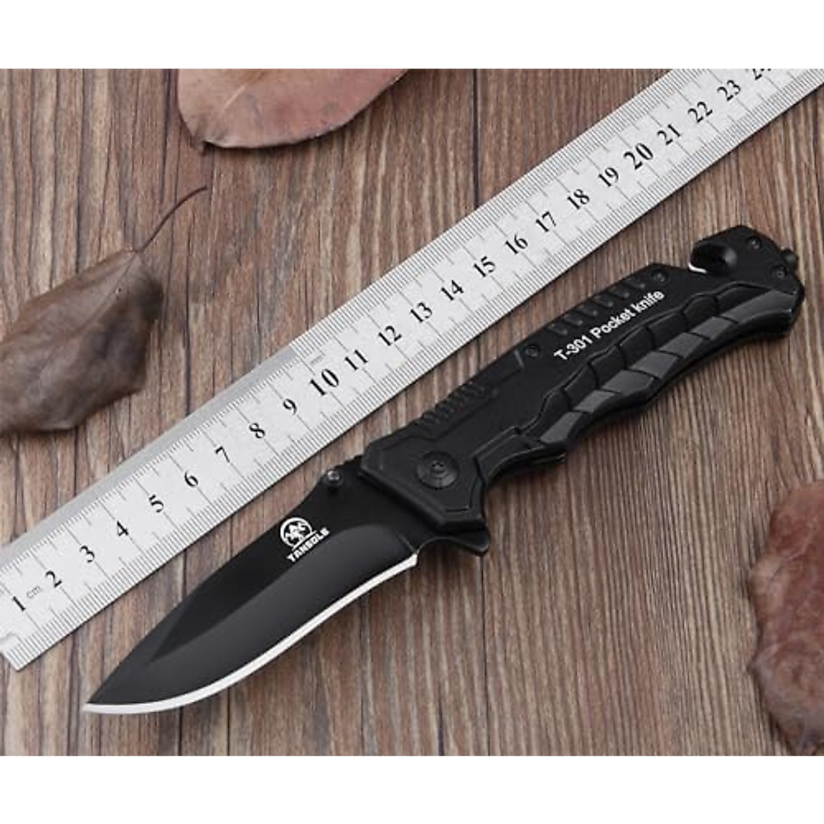 TANSOLE TAN SOLE Pocket Folding Knife with Pocket Clip for outdoor camping survival hunting (T-301)
